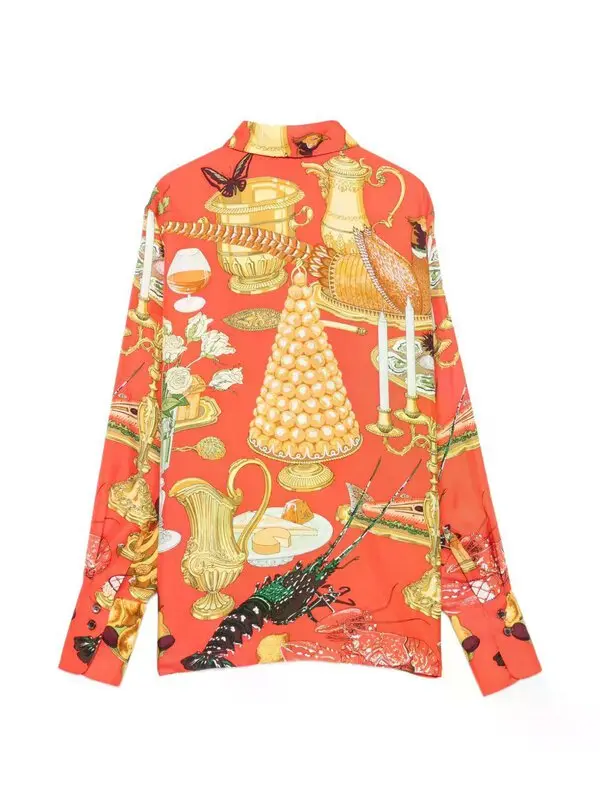 Hermès 1990s Graphic Print Shirt