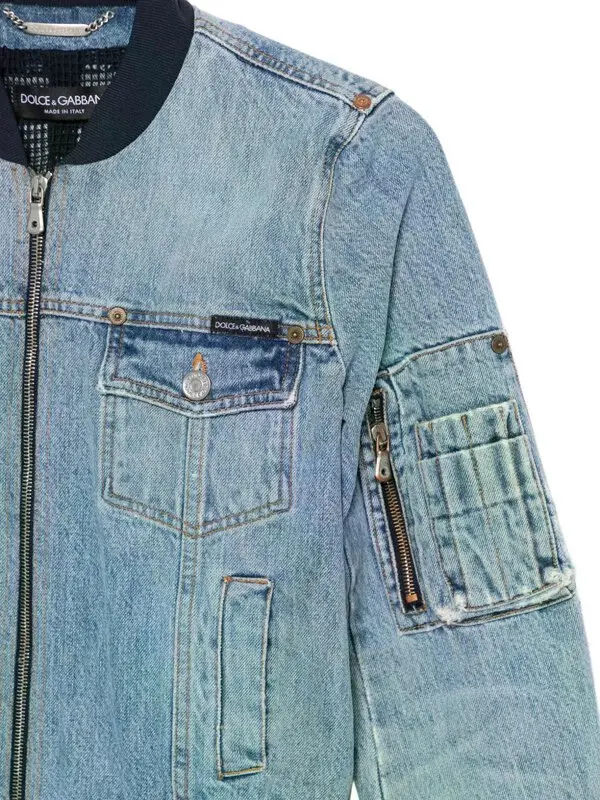 Dolce & Gabbana 2000s Denim Bomber Jacket