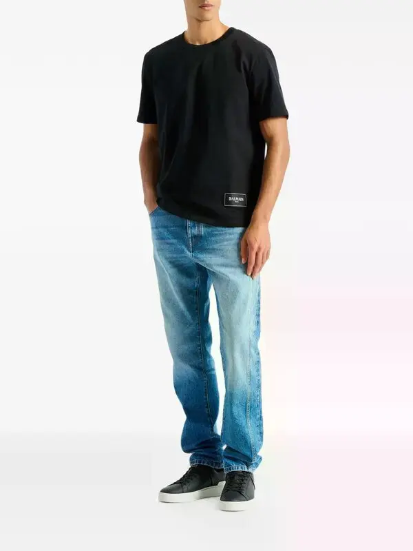 Balmain Logo-patch T-shirt - Black
