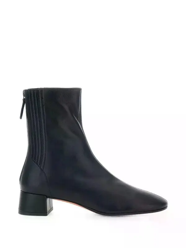 AQUAZZURA Ribbed Panel Zip Fastening Ankle Boots