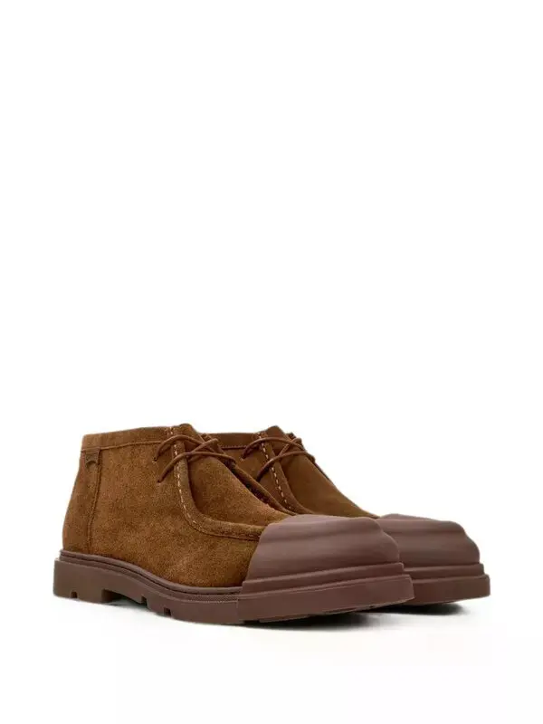 Camper Suede Lace-up Ankle Boots With Lug Sole