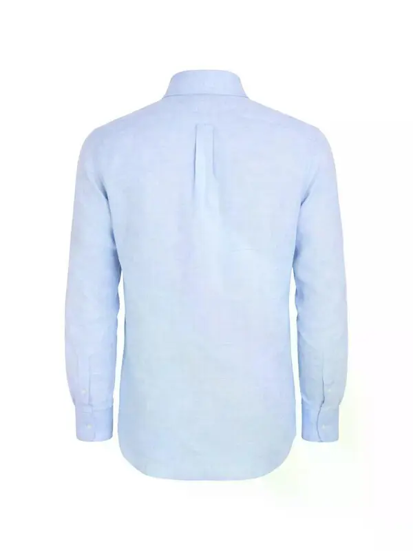 TOMBOLINI Spread-collar Long-sleeve Shirt - Blue