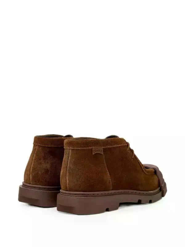 Camper Suede Ankle Boots With Rubber Cap Toe