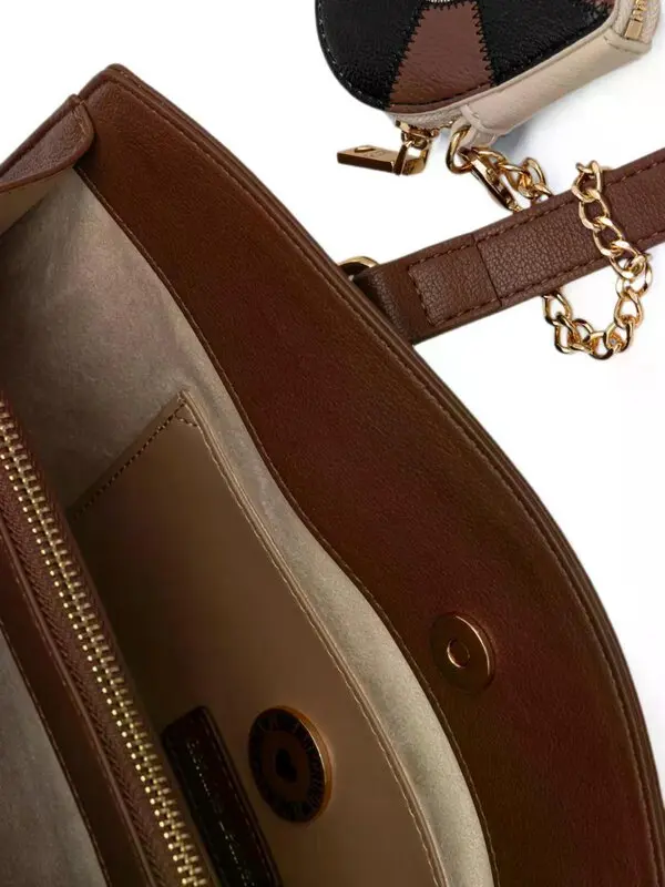 Moschino Logo-lettering Heart-charm Tote Bag - Brown