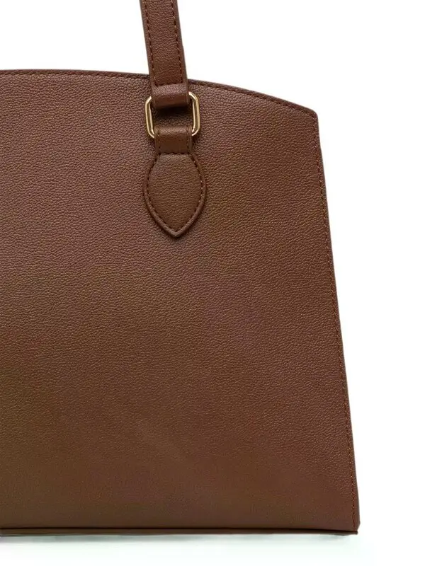Moschino Logo-lettering Heart-charm Tote Bag - Brown