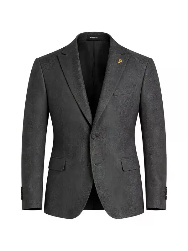 Pal Zileri Logo-plaque Single-breasted Blazer - Grey