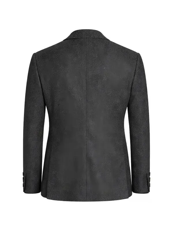 Pal Zileri Logo-plaque Single-breasted Blazer - Grey