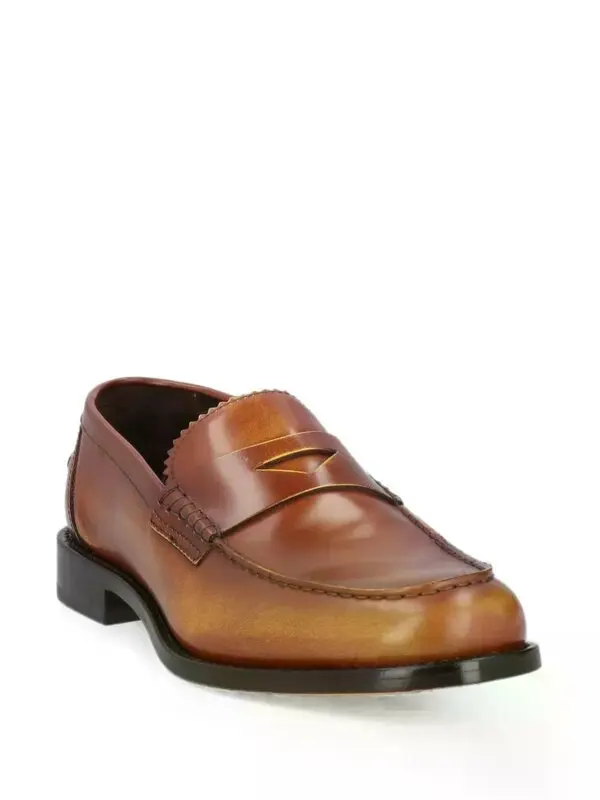 DOUCAL'S Leather Penny-strap Loafers