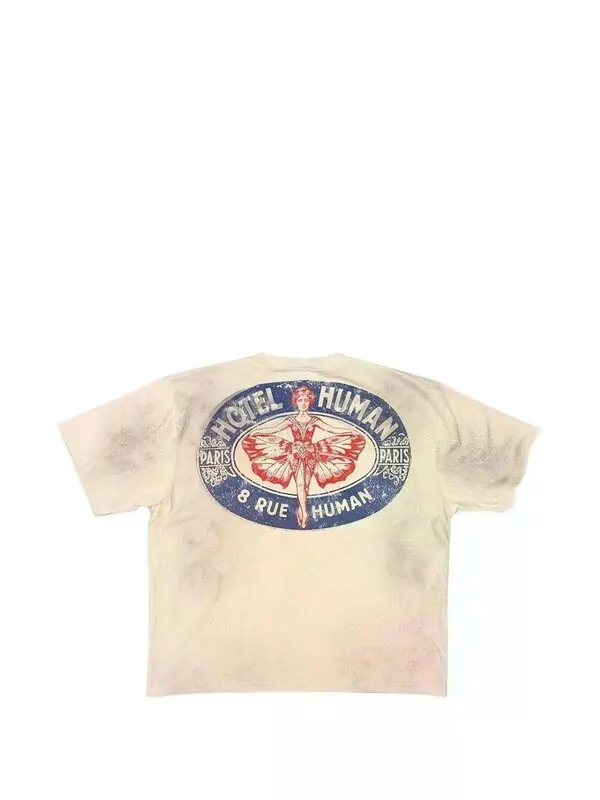 ALL HUMAN Graphic-print Washed T-shirt
