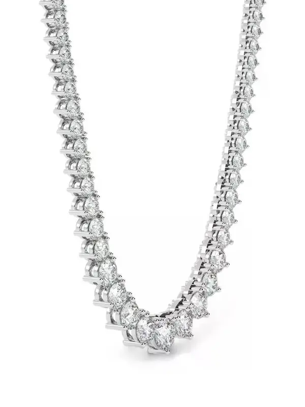 Diamond Essentials 14k White Gold Laboratory-grown Diamond Necklace