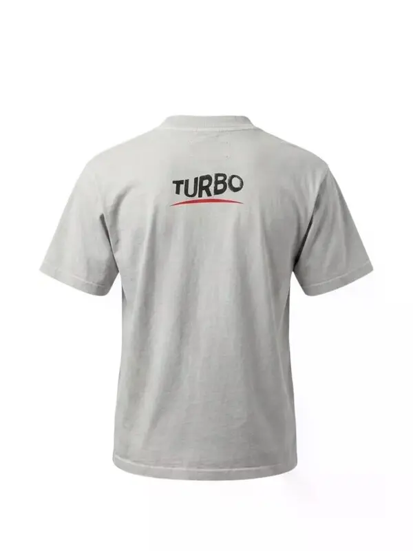 B WOOD Graphic-print Garment-dyed T-shirt