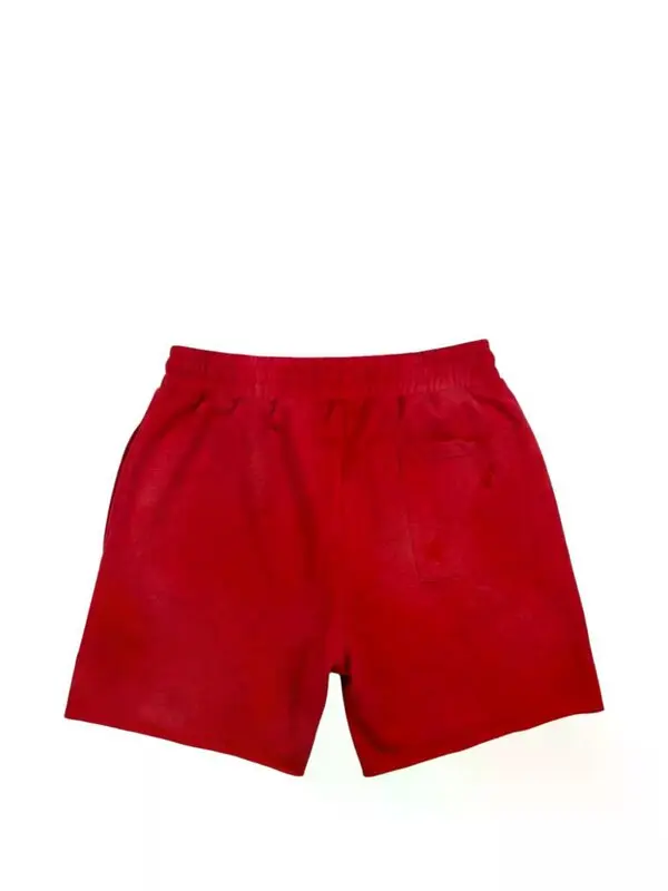 ALL HUMAN Embroidered Distressed French Terry Shorts