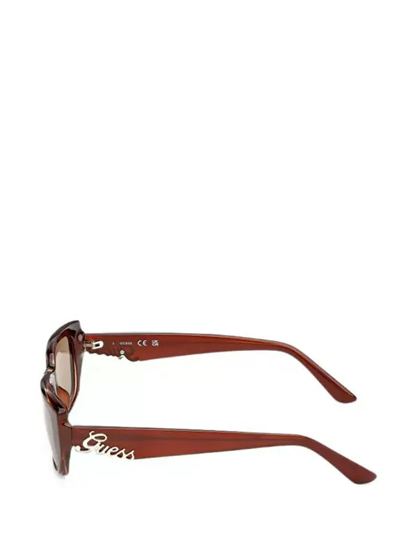 Guess Logo Plaque Rectangle-frame Sunglasses