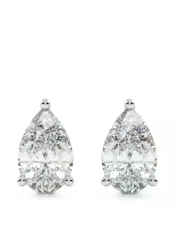 Diamond Essentials Diamond Solitaire Stud Earrings - Silver