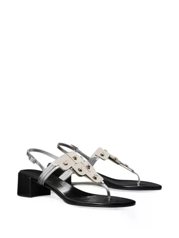 Tory Burch Studded Slingback Block Heel Sandals