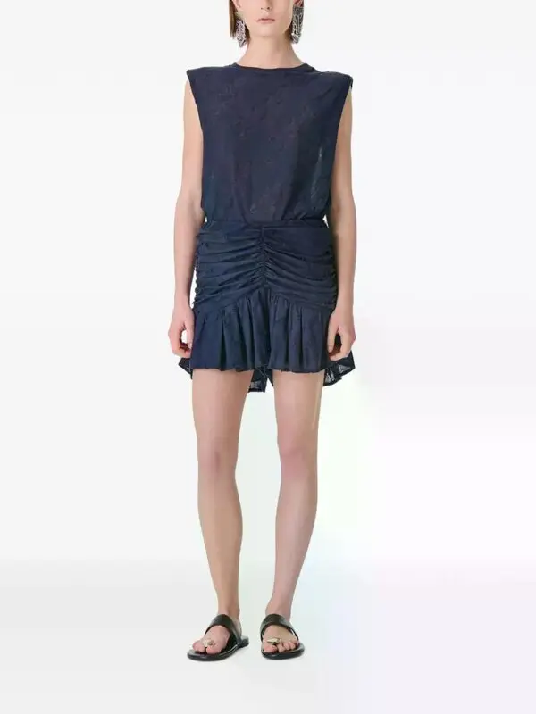 IRO PARIS Hasley Ruched Ruffled Mini Skirt