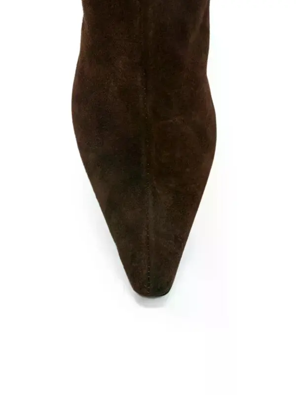 ALOHAS Suede Pointed-toe Ankle Boots