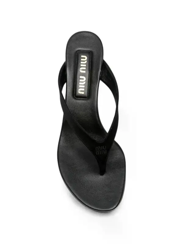 Miu Miu Thong-strap Kitten-heel Sandals