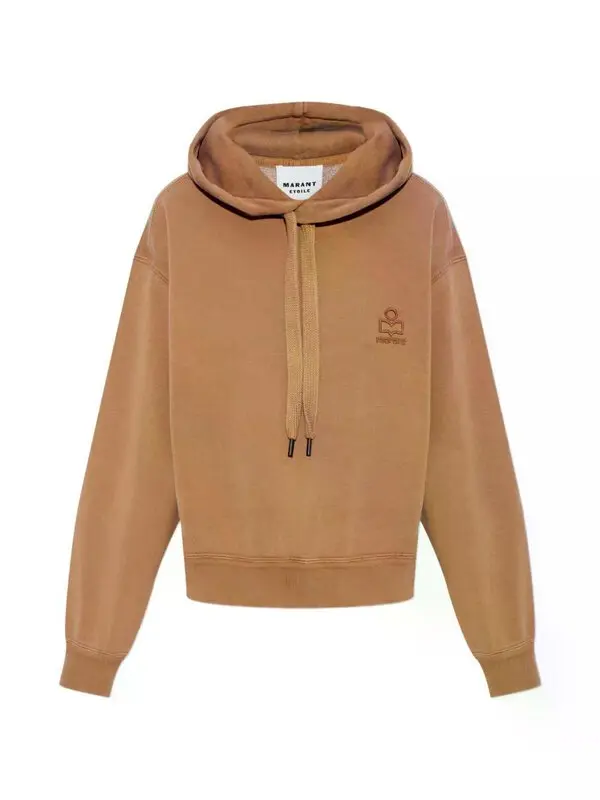 MARANT ETOILE Salmy Embroidered Logo Hoodie - Brown