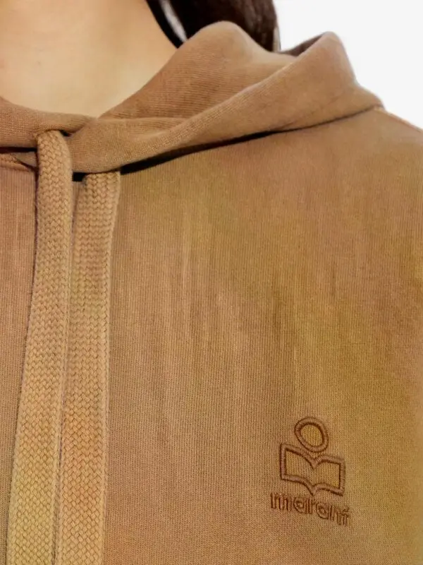 MARANT ETOILE Salmy Embroidered Logo Hoodie - Brown