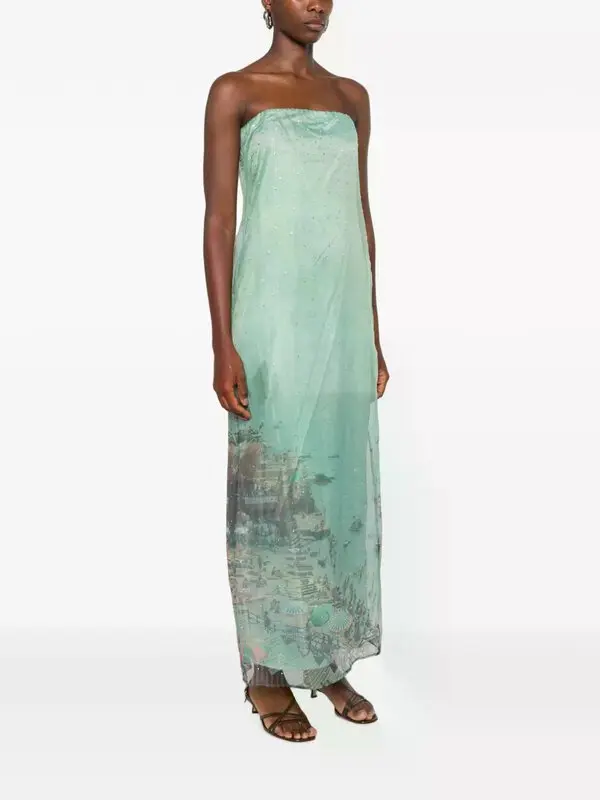 Staud Amara Strapless Maxi Dress