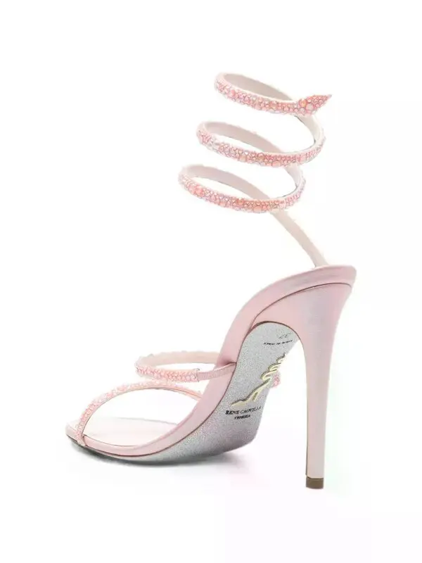 Rene Caovilla Cleo Crystal Embellished Sandals - Pink
