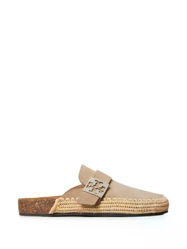 Tory Burch Mellow Raffia Flat Mules