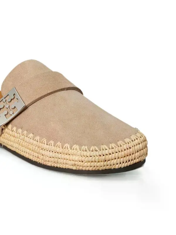 Tory Burch Mellow Raffia Flat Mules