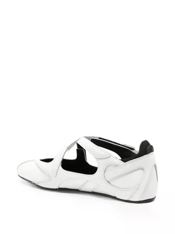 Attico Floor01 Touch-strap Ballet Flats - White
