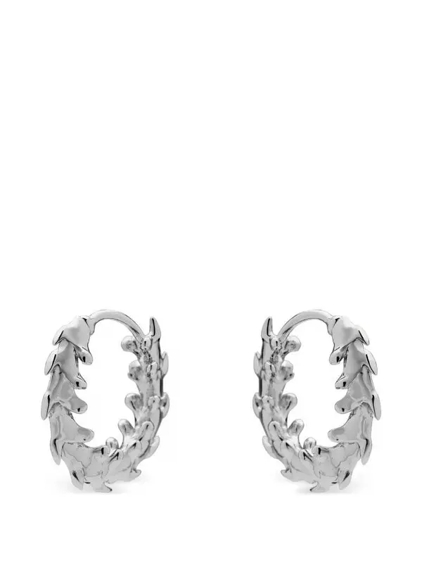 SHAUN LEANE Serpent's Trace Mini Hoop Earrings - Silver