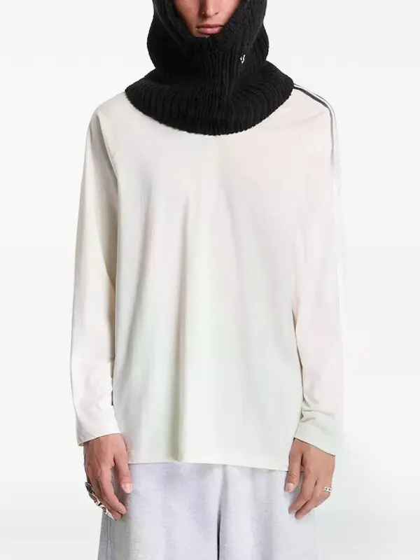 Y3 Crew Neck T-shirt With Gradient Sleeve Detail