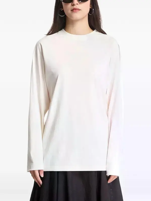 Y3 Crew Neck T-shirt With Gradient Sleeve Detail