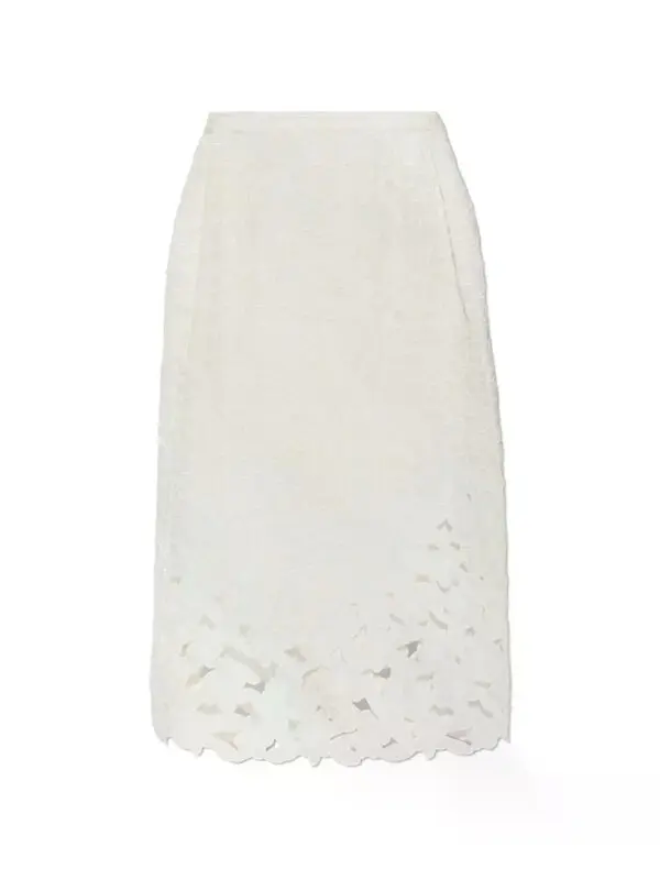 Isabel Marant Étoile Floral Embroidered Ramie Skirt - Neutrals