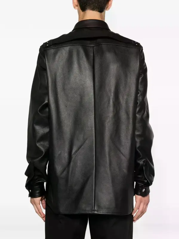 Rick Owens Leather Press-stud Jacket