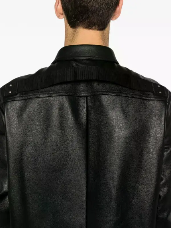 Rick Owens Leather Press-stud Jacket