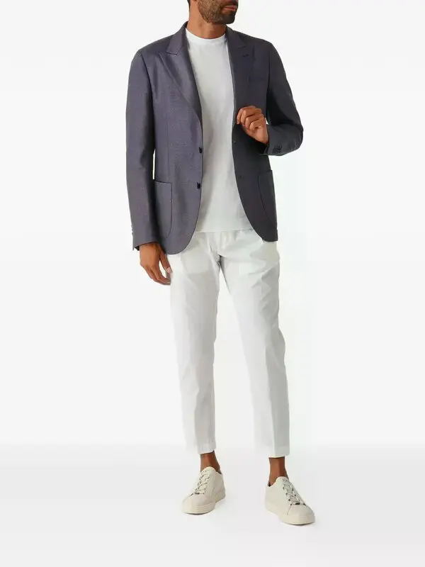 LARDINI Peak-lapels Single-breasted Blazer - Grey