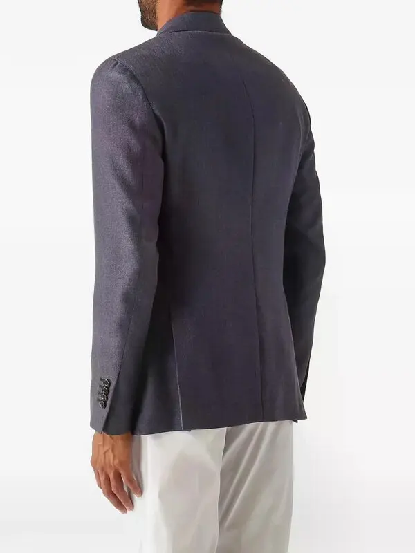 LARDINI Peak-lapels Single-breasted Blazer - Grey