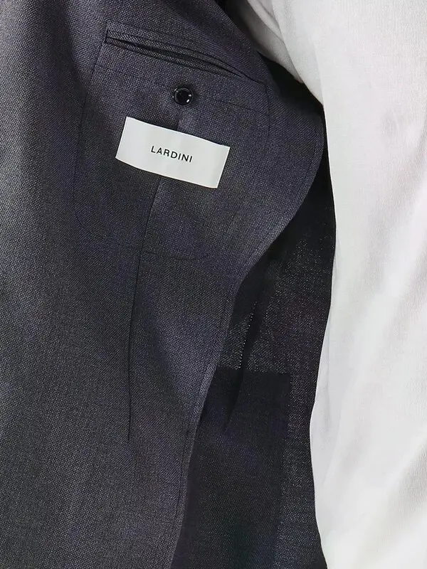 LARDINI Peak-lapels Single-breasted Blazer - Grey
