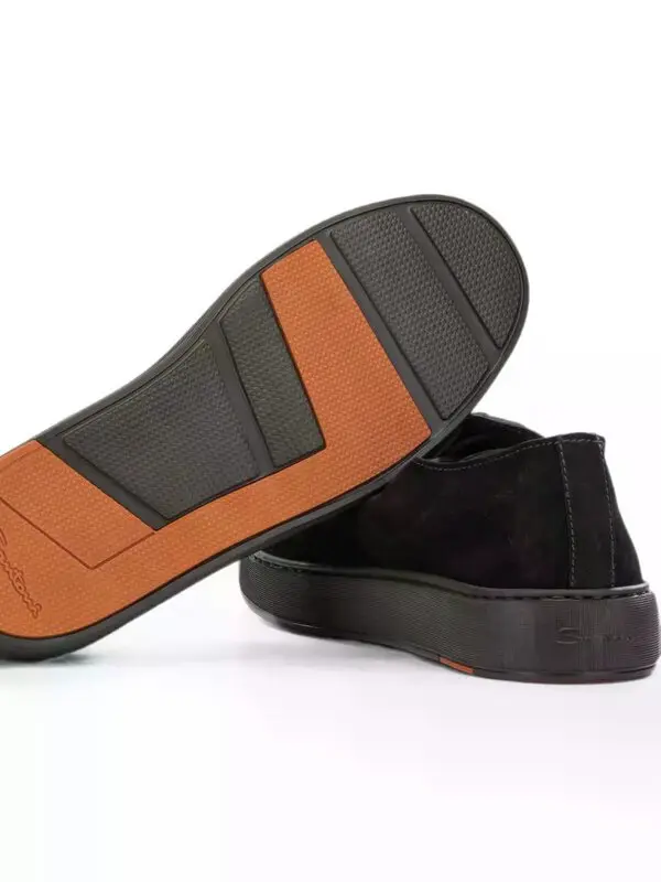 Santoni Suede Lace-up Sneakers