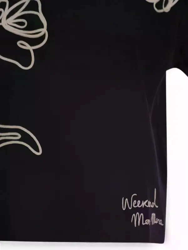 Max Mara Graphic Print V-neck T-shirt
