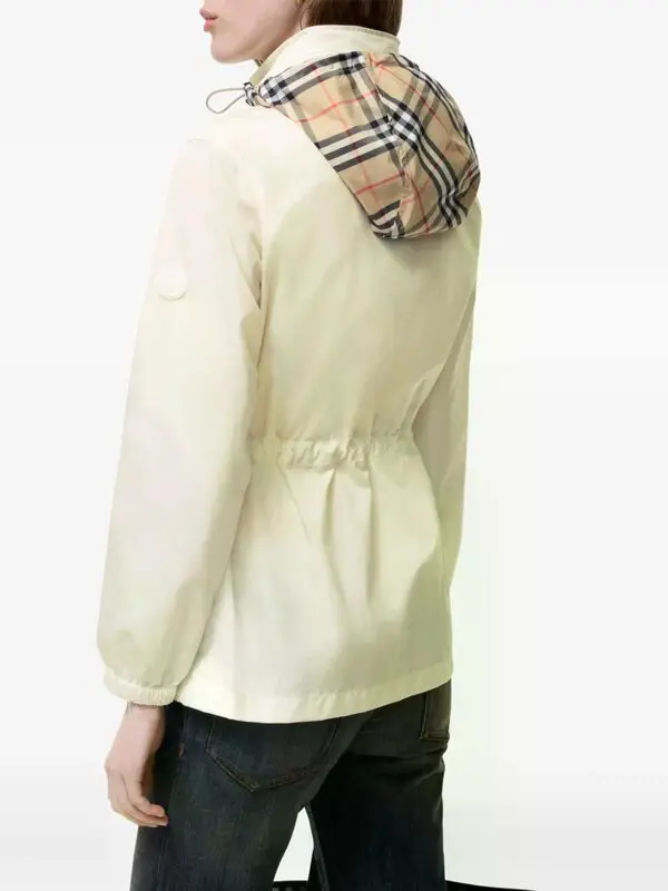 Burberry Short Checker-tape Nylon Parka