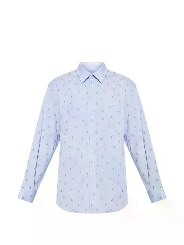 Paul Smith Rabbit-print Long-sleeve Shirt