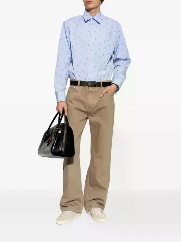Paul Smith Rabbit-print Long-sleeve Shirt