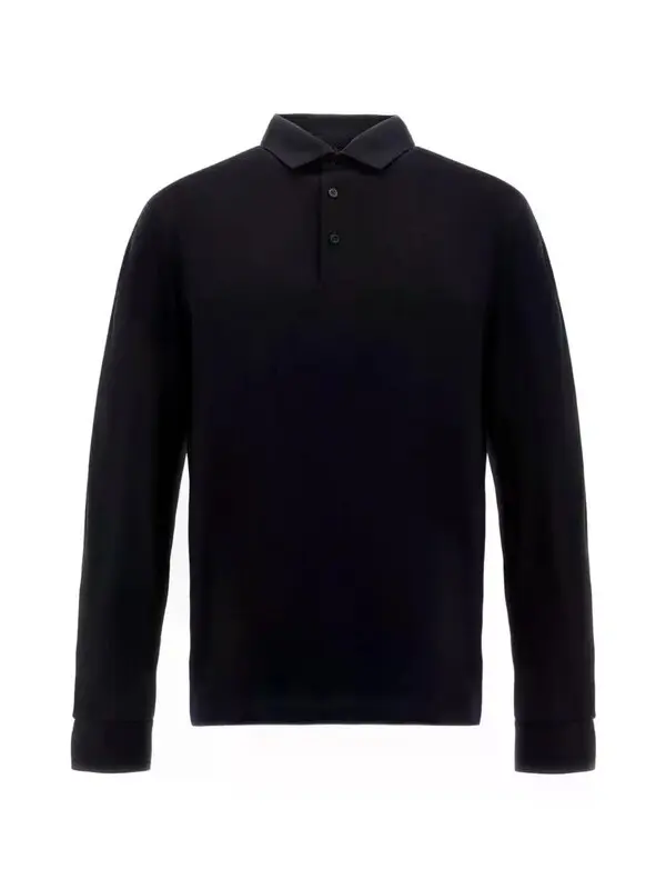 Herno Long-sleeve Wool Polo Shirt