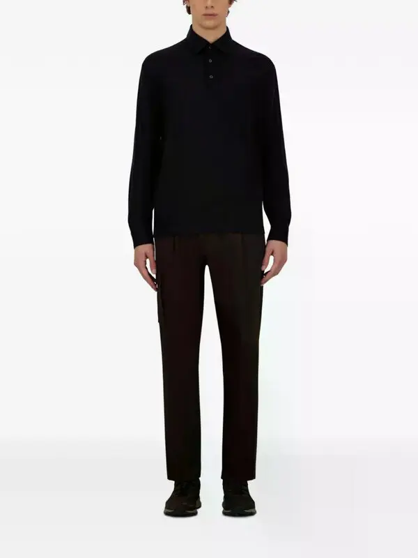 Herno Long-sleeve Wool Polo Shirt
