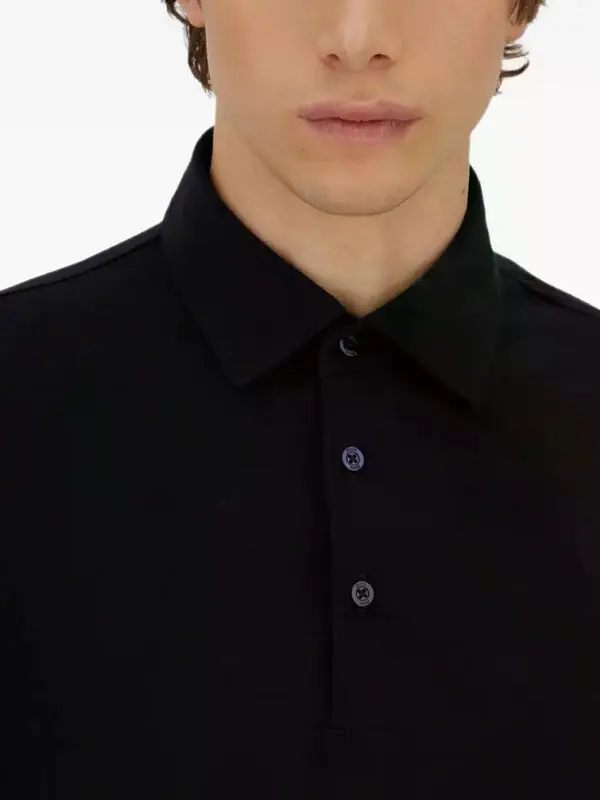 Herno Long-sleeve Wool Polo Shirt