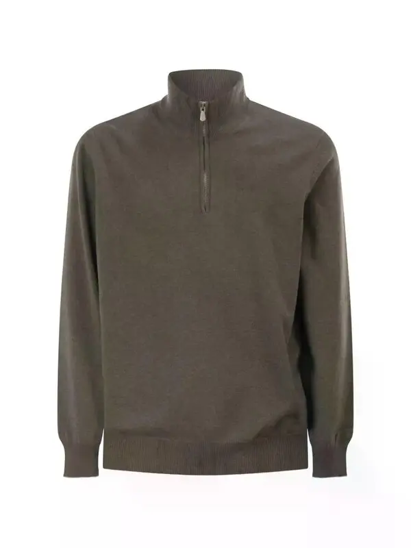 Brunello Cucinelli Cashmere Quarter-zip Knitwear - Brown