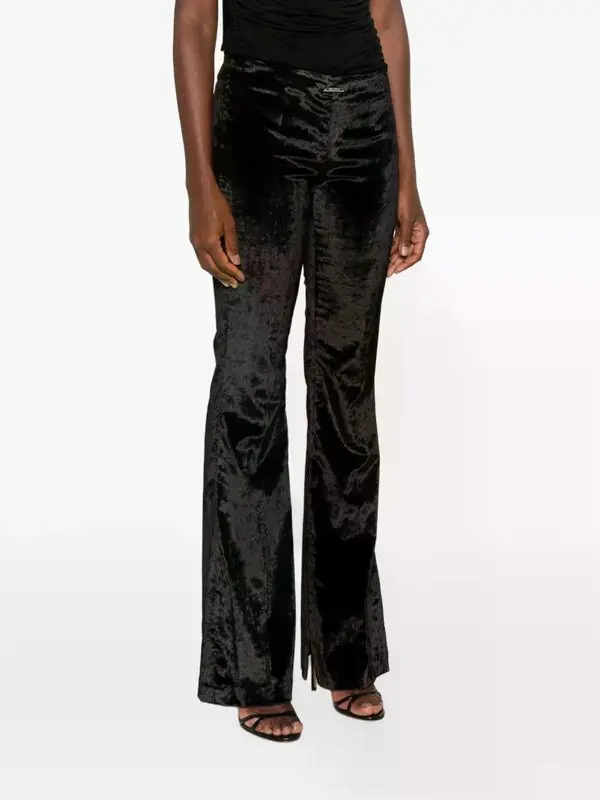 DONDUP Crushed Velvet Flared Trousers
