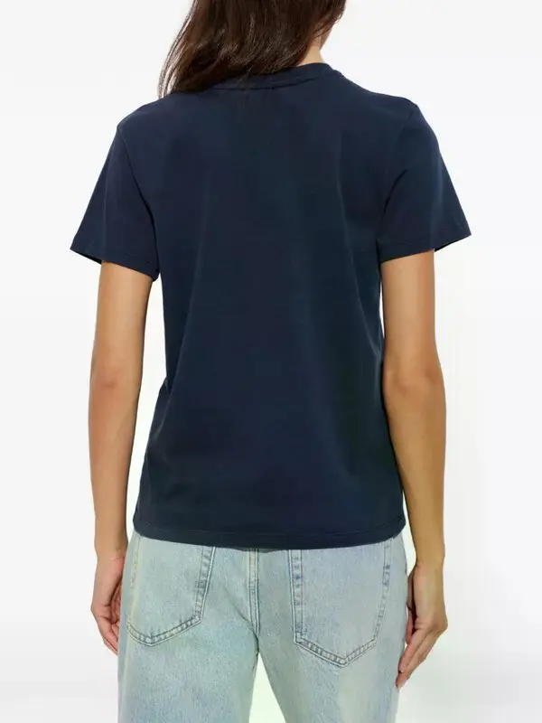 A.p.c. Logo Embroidered T-shirt - Blue