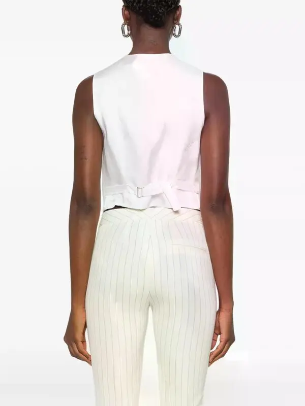 DONDUP Pinstripe Cropped Waistcoat
